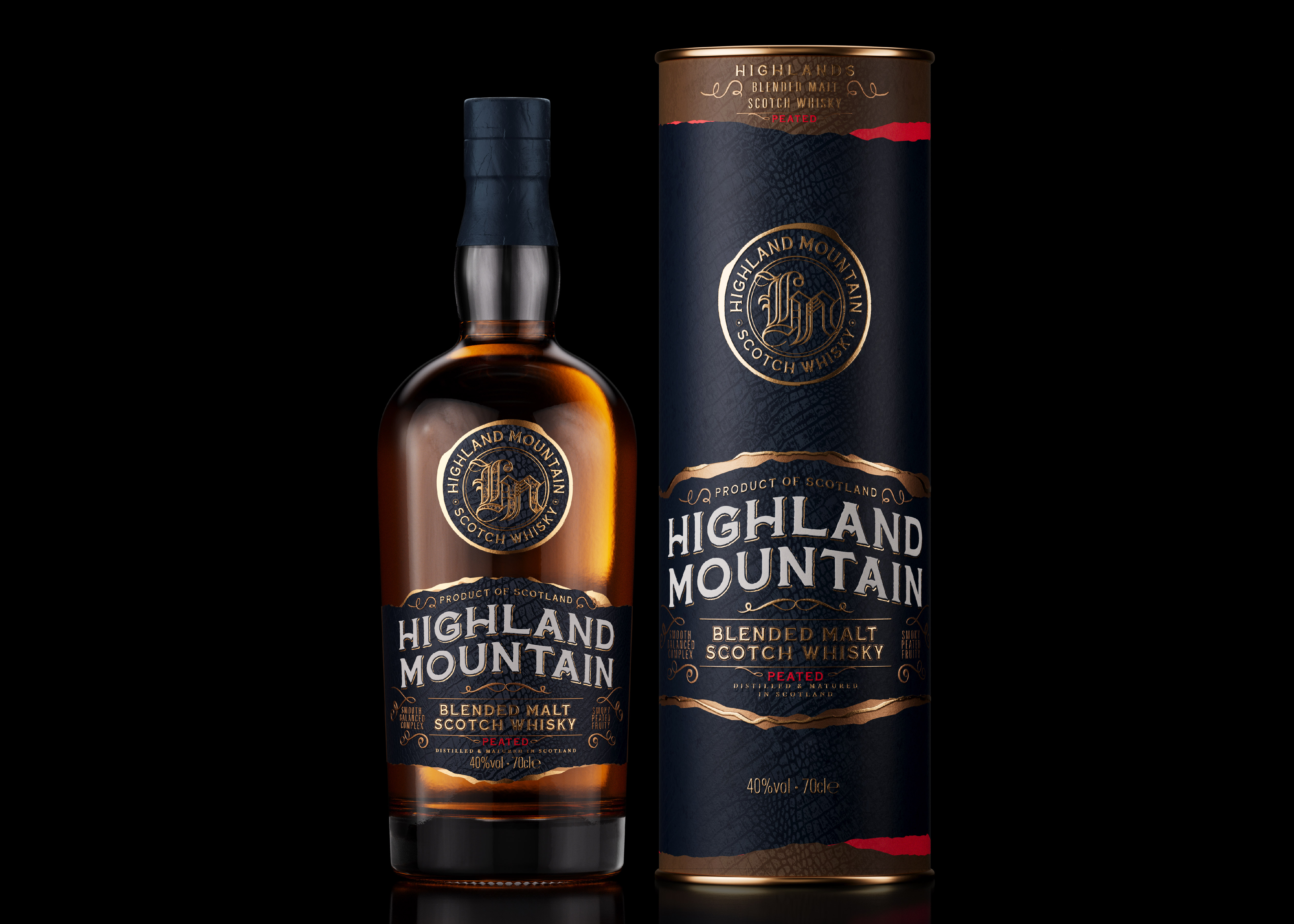 Highland Mountain Blended Scotch Whisky - Brand Hatch Creative